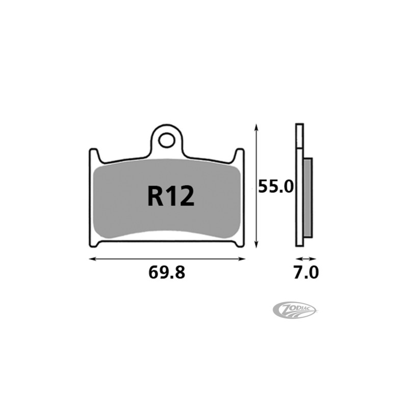Plaquettes de frein arrière SBS Excel Sinter Street OEM 41300053 Po...