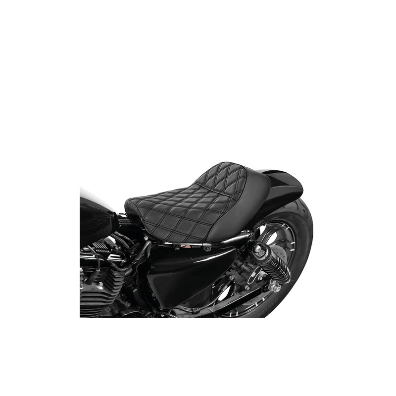 Selle solo CC Rider Taper Tail full diamond Pour Harley-Davidson Sp...
