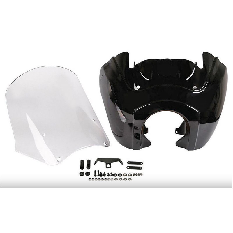 Carénage Super Glide style T Sport noir avec pare-brise clair Carén...